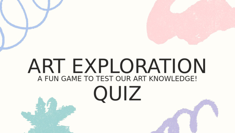 Art Visual Conventions Quiz Presentation in White Purple Handdrawn ...