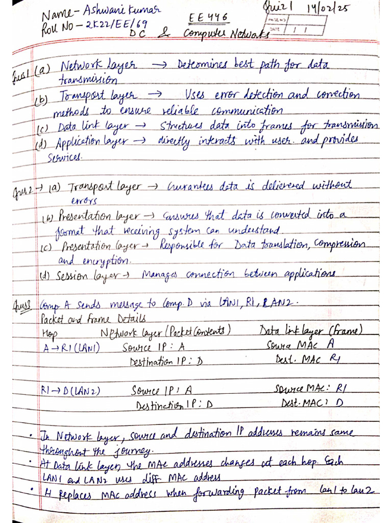 Ashwani Kumar Quiz 1 EE446 | PDF