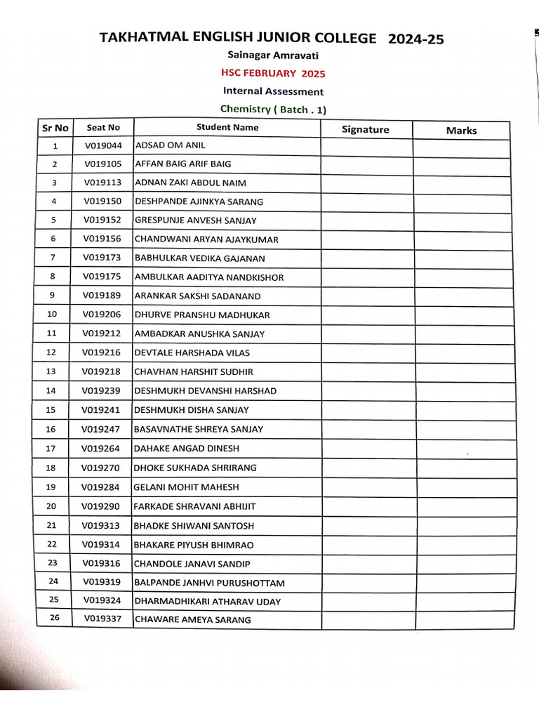 Batches Chemistry | PDF