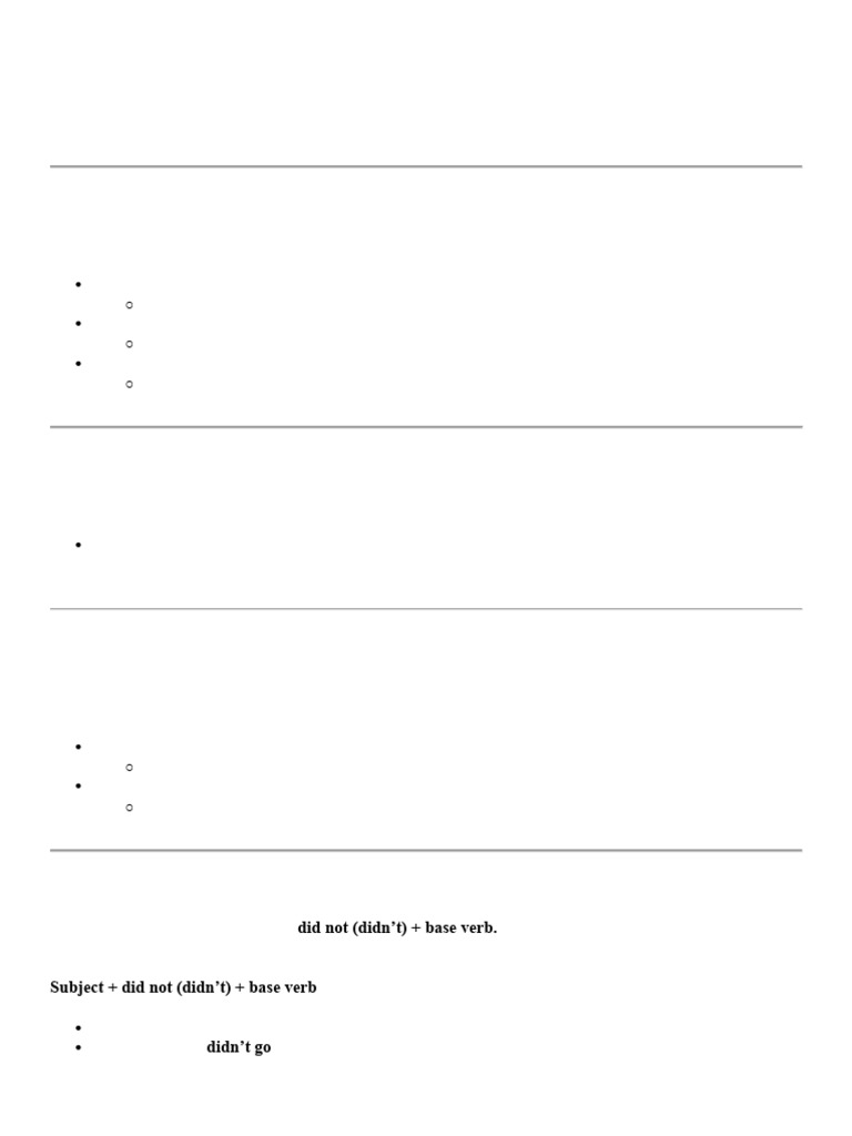 Past Simple Tense Explanation | PDF | Grammatical Tense | Verb