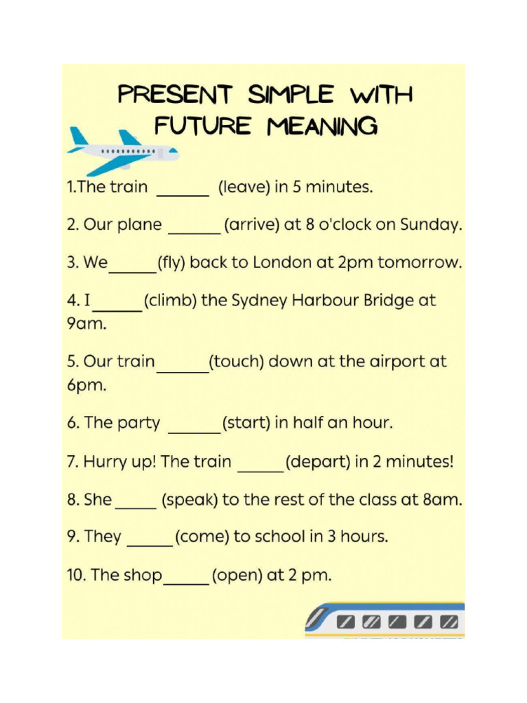 Present Simple in The Future Tense | PDF