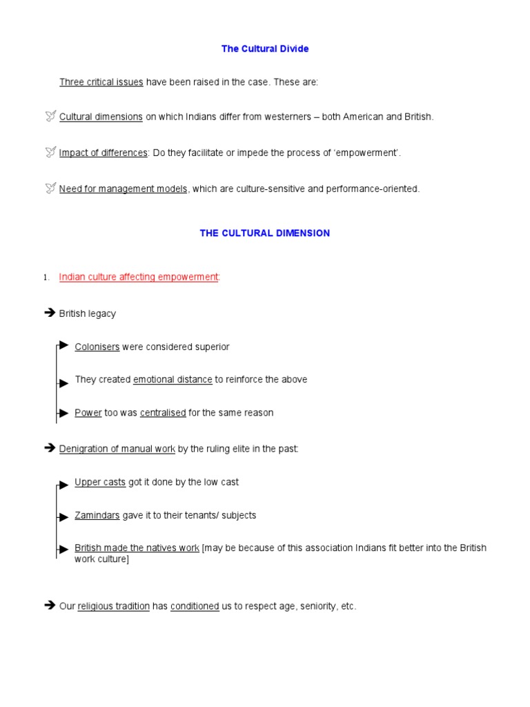 Case3 - The Cultural Divide | PDF | Organizational Culture ...