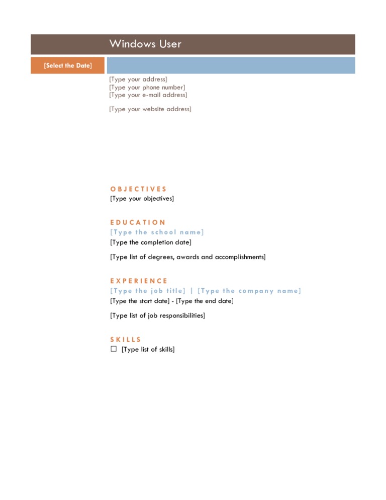 CV Template and Layout Guide | PDF