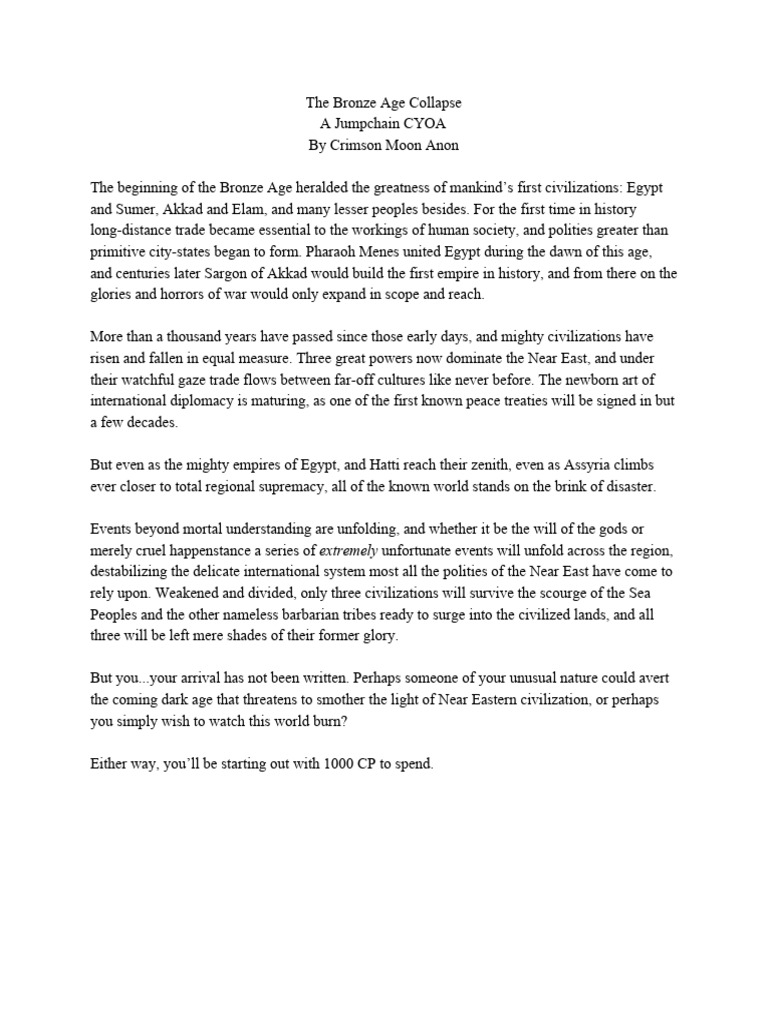 Bronze Age Collapse (With Rec Readings) | PDF | Babylonia | Hittites