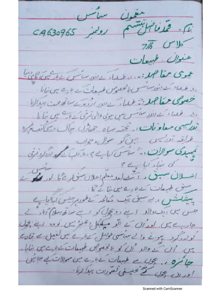 Final Lesson Plan Fazil Tabassum | PDF