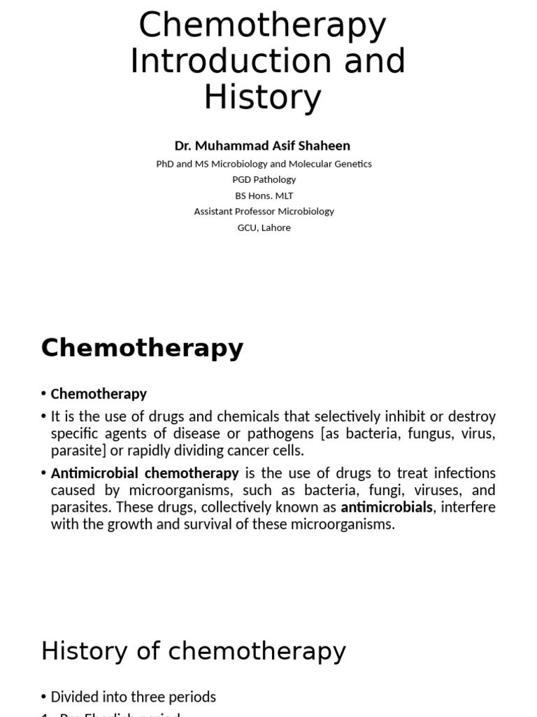 Introduction and History of Chemotherapy | PDF | Penicillin | Antimicrobial