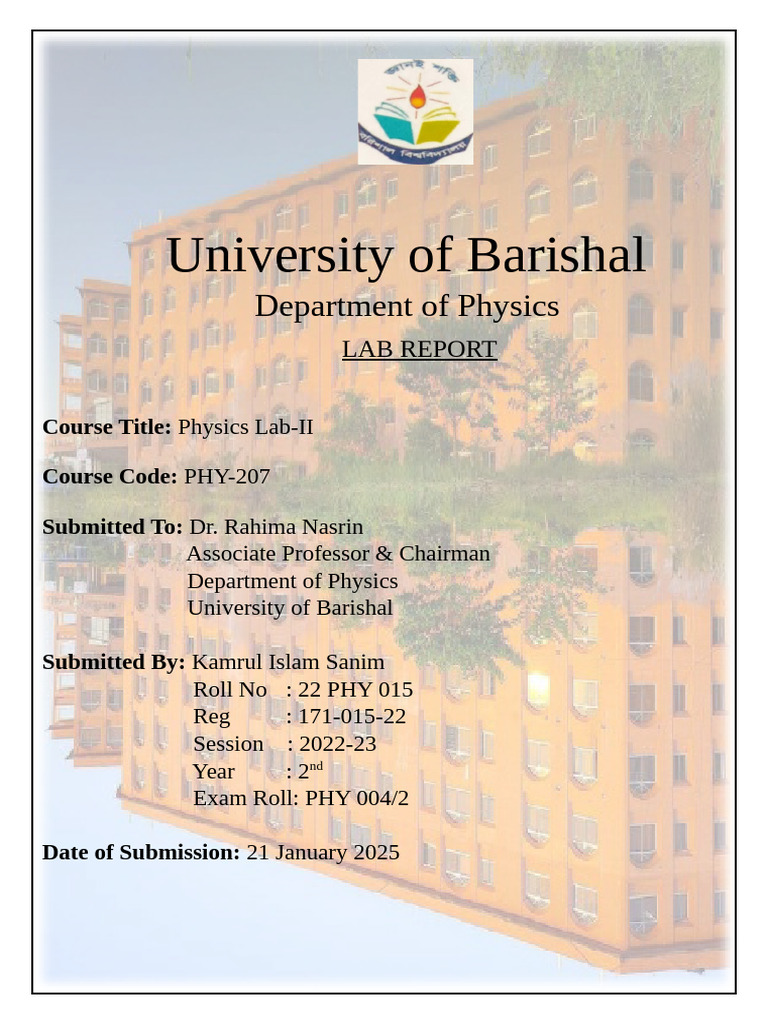 Lab Cover Page (Sanim) | PDF