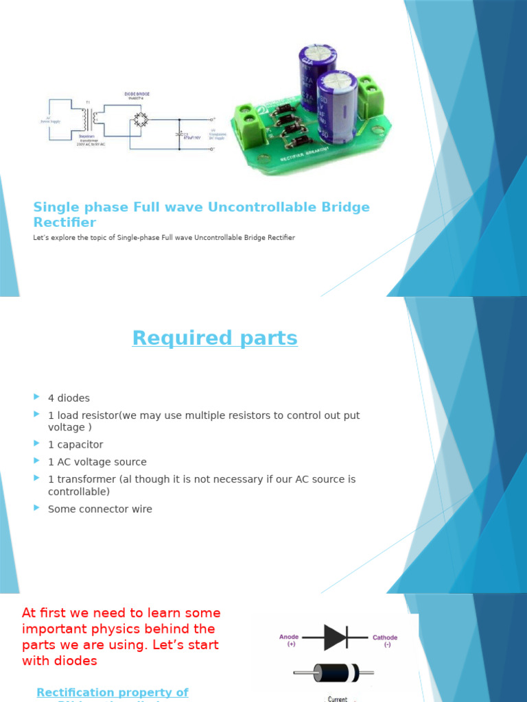Full Wave Uncontrolled Bridge Rectifier | PDF | Rectifier | Electrical Network