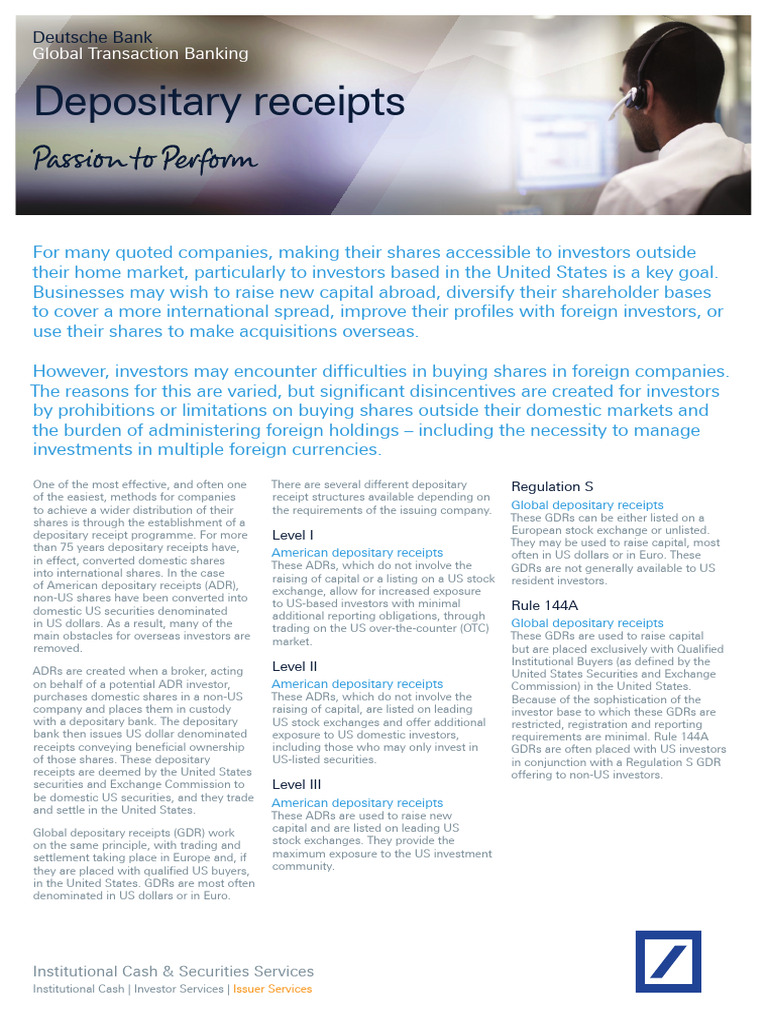 Factsheet DepositaryReceipts v7 DIGITAL | PDF | American Depositary ...