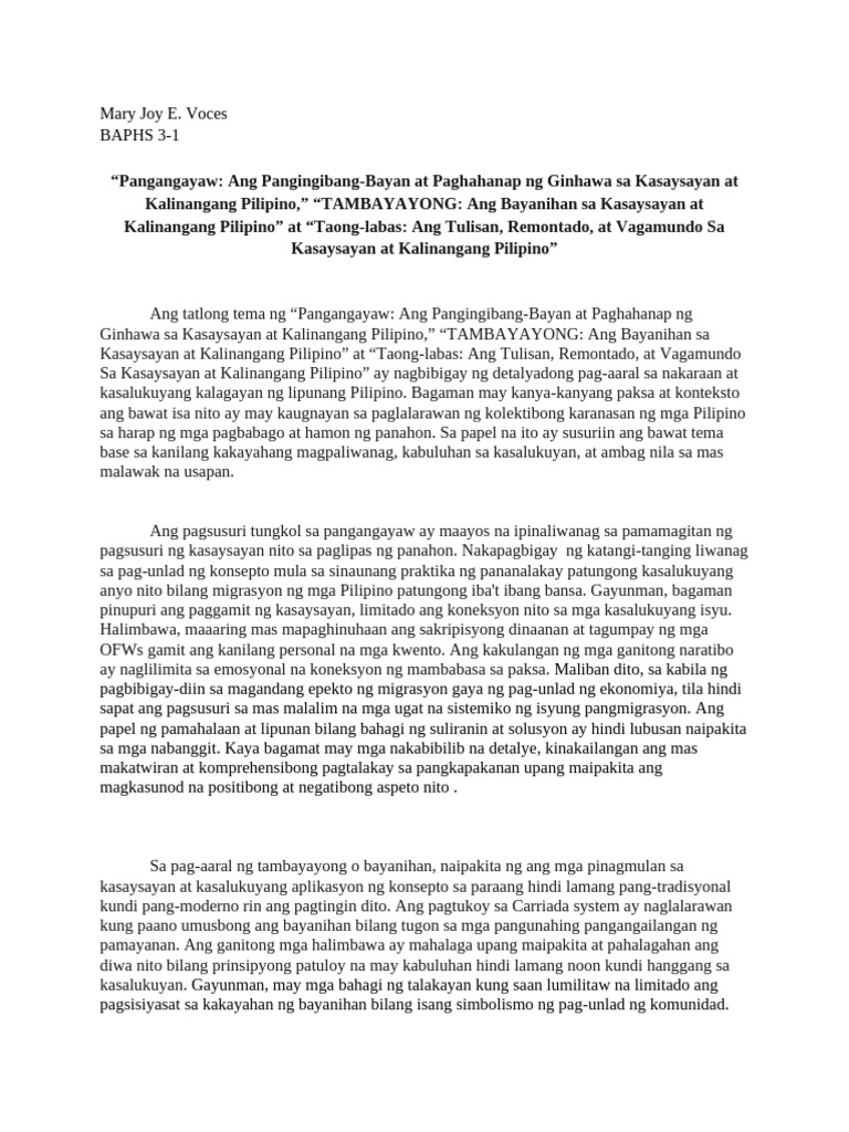 Reaksyong Papel | PDF