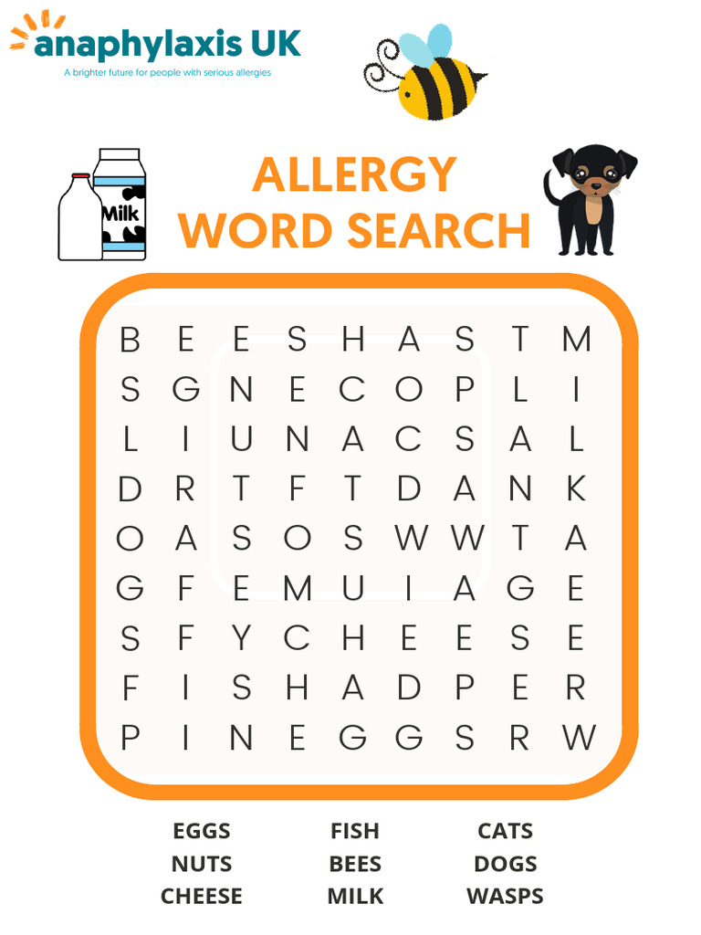 Allergy Word Search 1 | PDF