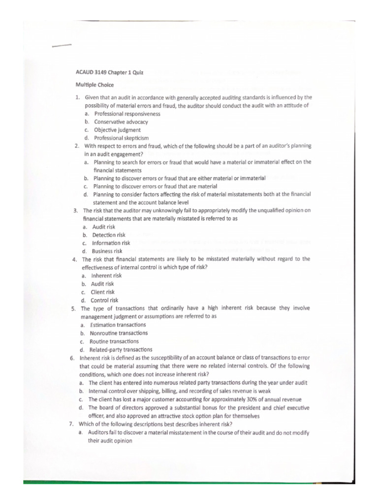 ACAUD 3149 Assignment 1 1 | PDF