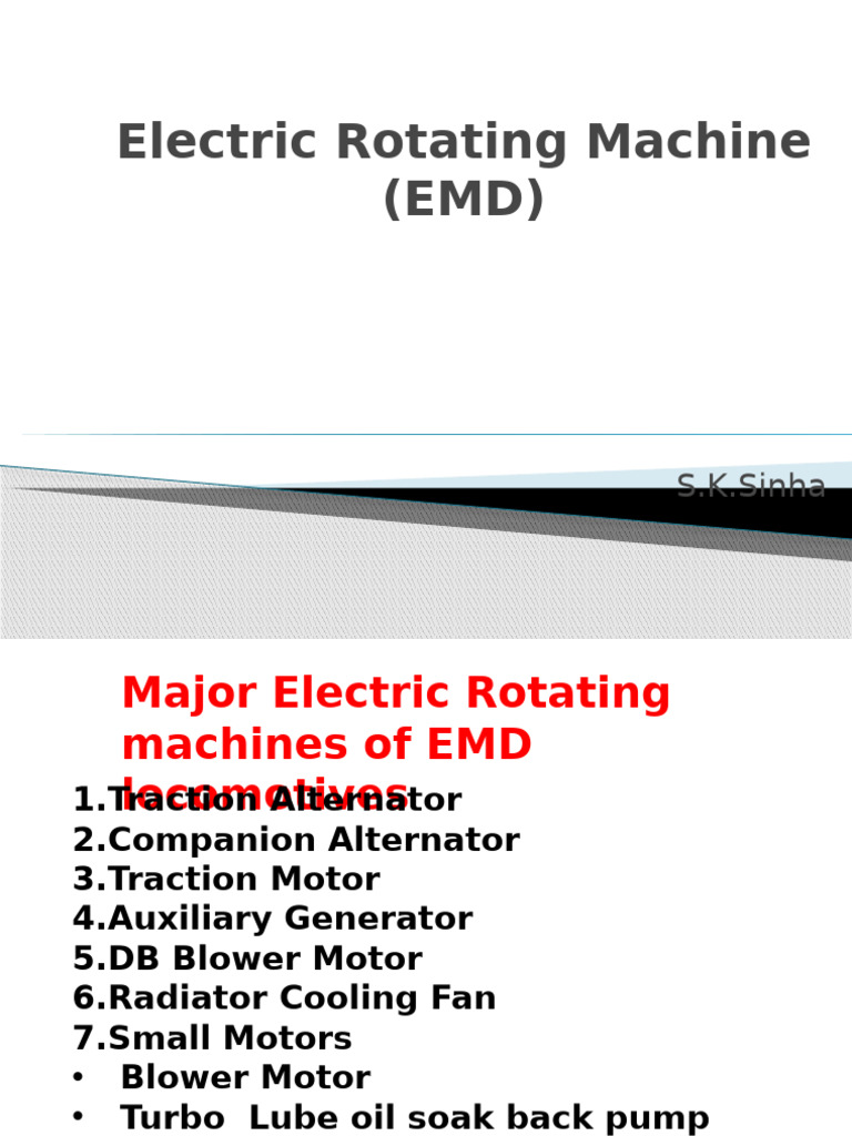 MHHP Electric Rotating Machines EMD | PDF | Electric Motor | Rectifier