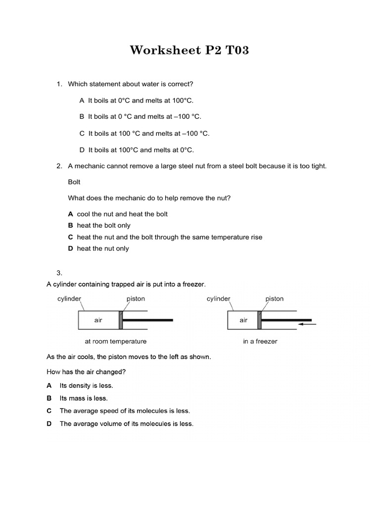 Worksheet P2 T03 | PDF