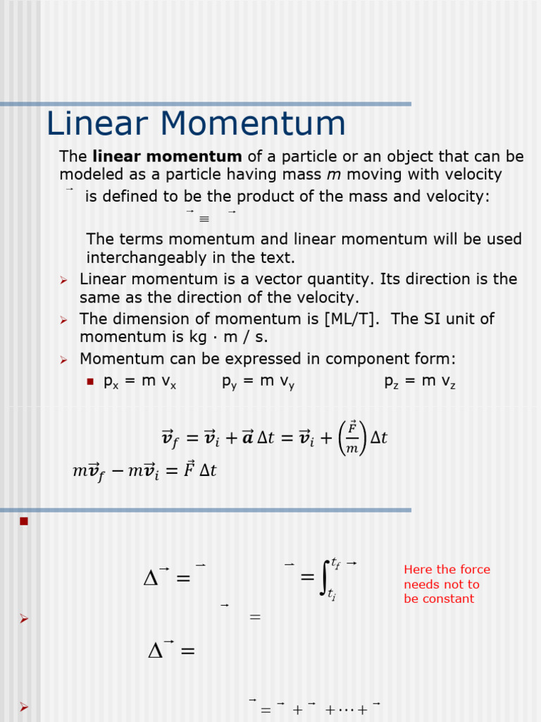 Understanding Linear Momentum Concepts | PDF | Momentum | Collision