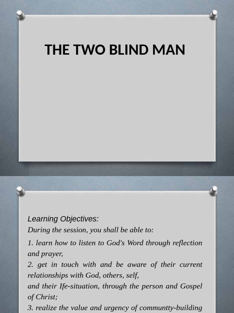 Two Blind Men | PDF | Jesus | Self Esteem
