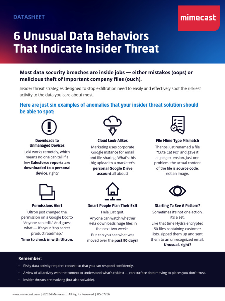 US-07206 6 Unusual Data Behavior-112224 | PDF | Computing | Cyberspace