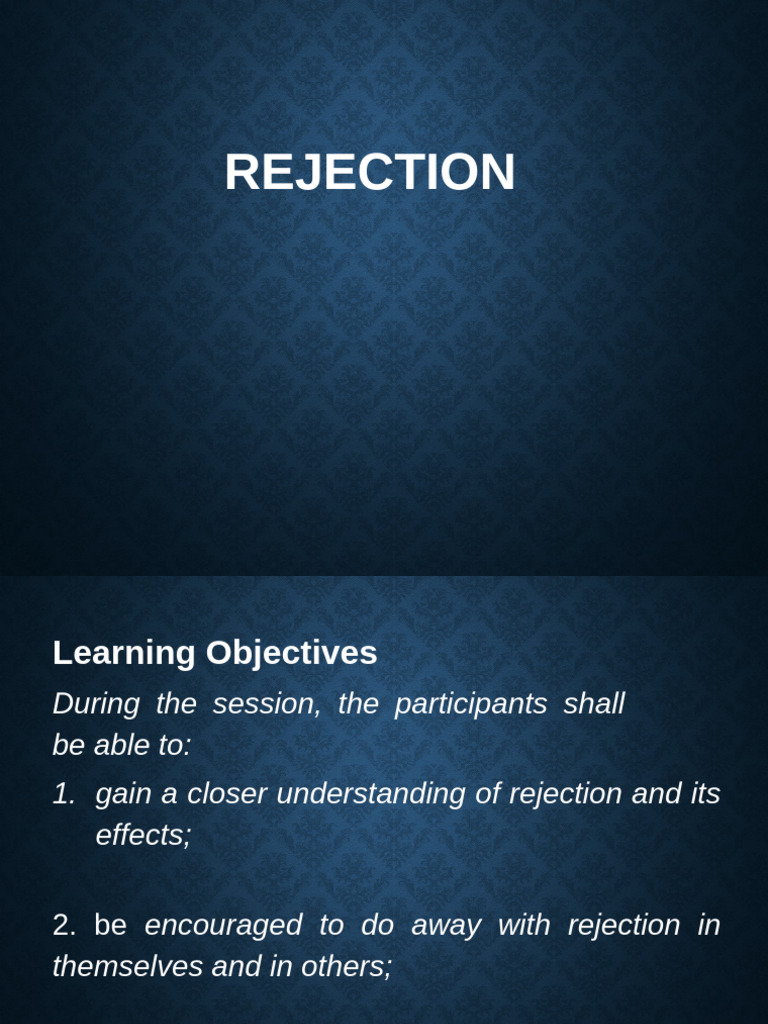 November 9 Lesson On REJECTION | PDF | Trinity