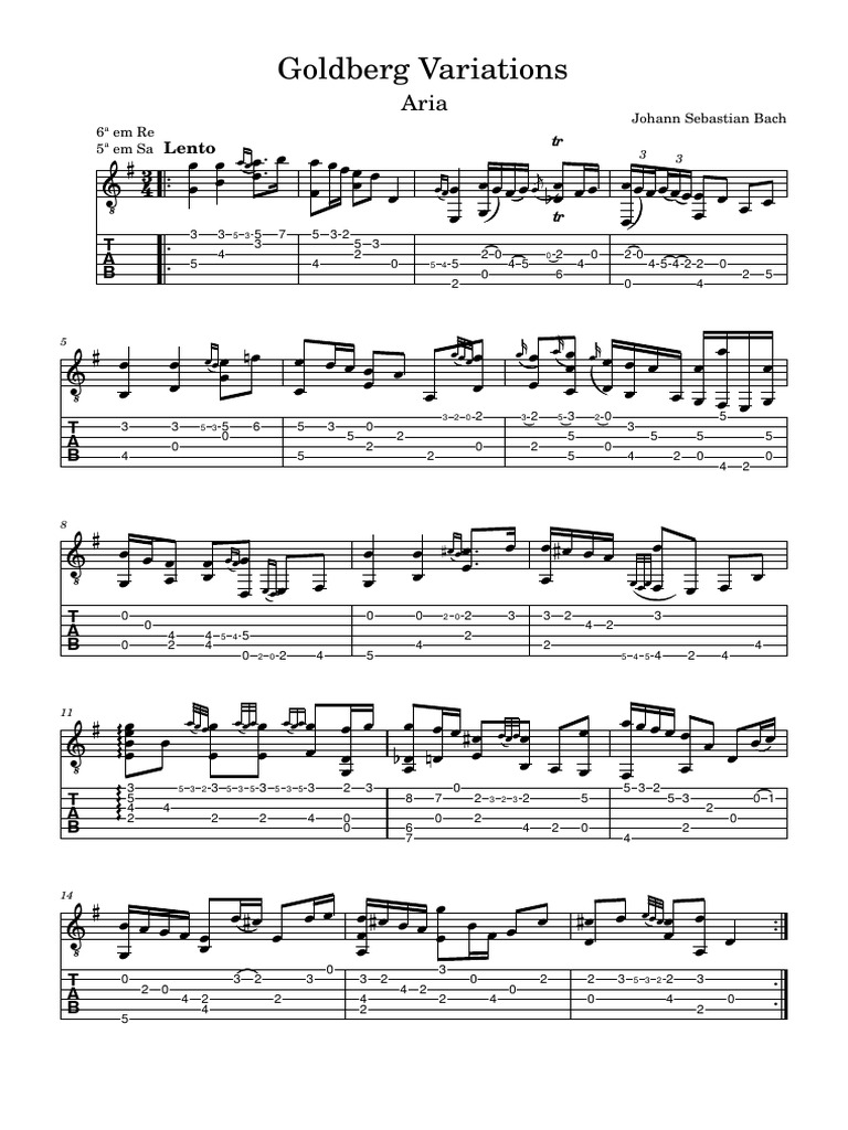 Goldberg Variations | PDF | Goldberg Variations | Compositions