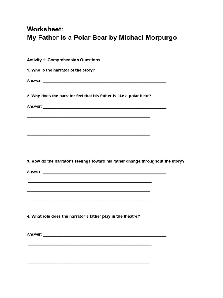 Understanding "My Father is a Polar Bear" | PDF