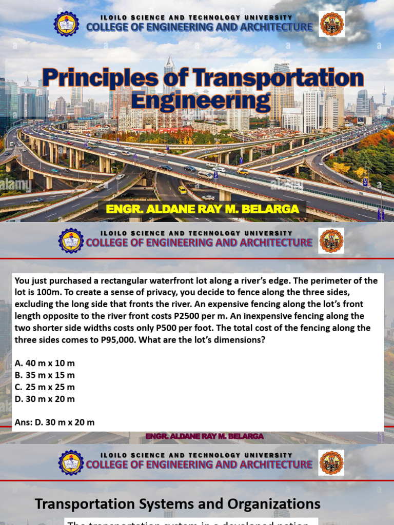 CE 404 3 Transportation Systems and Organizations | PDF