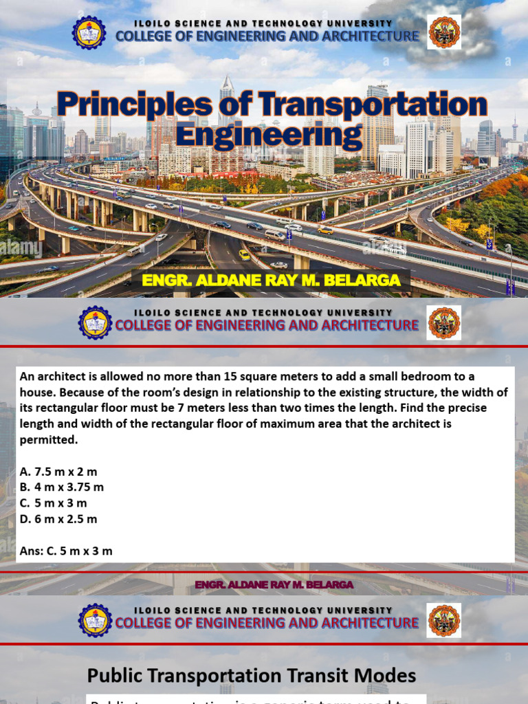CE 404 4 Transportation Systems and Organizations | PDF | Public ...