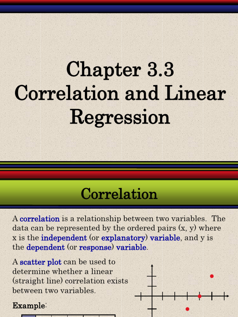 Chapter 3.3. Correlation and Linear Regression | PDF | Statistical Inference | Data Analysis