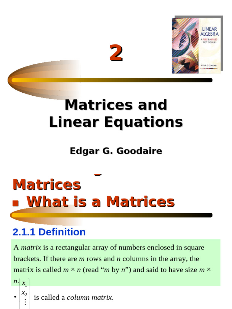 線性代數ch02 | PDF | Matrix (Mathematics) | Mathematical Physics