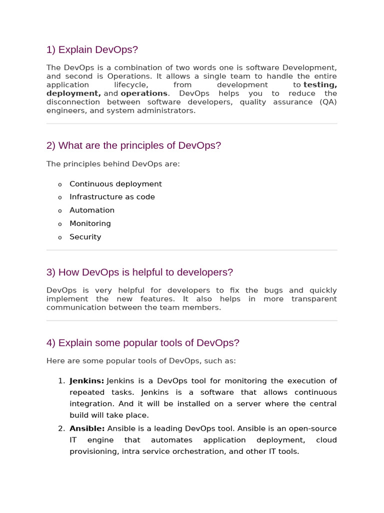 devops interview question | PDF | Cloud Computing | Version Control devops interview question | PDF | Cloud Computing | Version Control