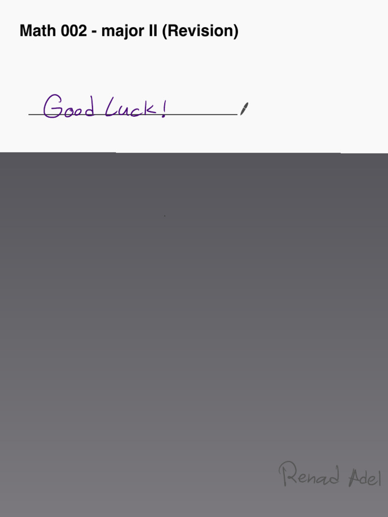 Math 002 - Major II Revision | PDF | Mathematical Relations | Geometry