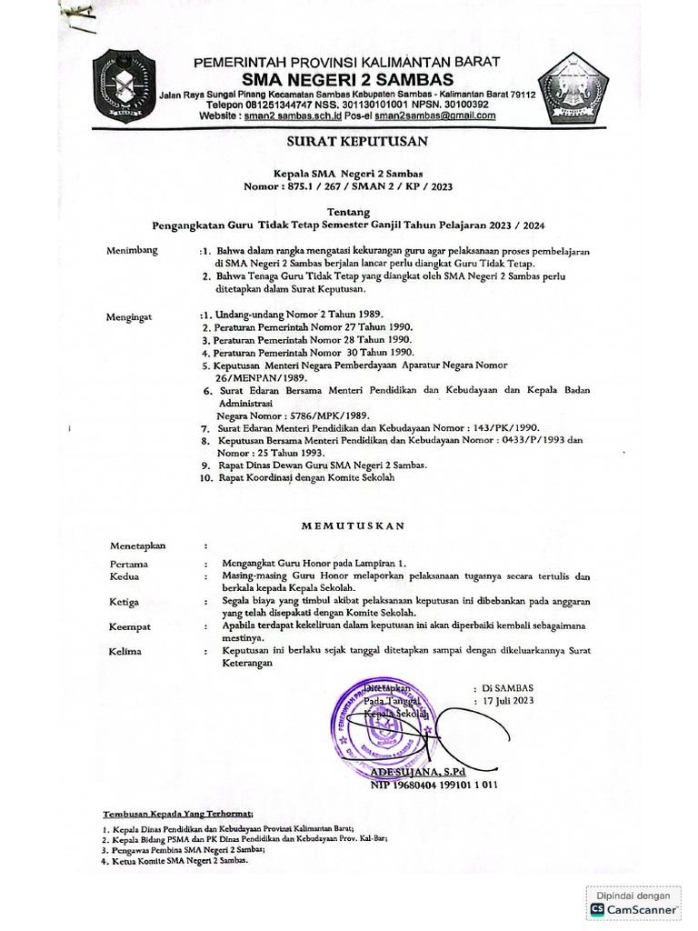 Heni SK Juli 2023 | PDF