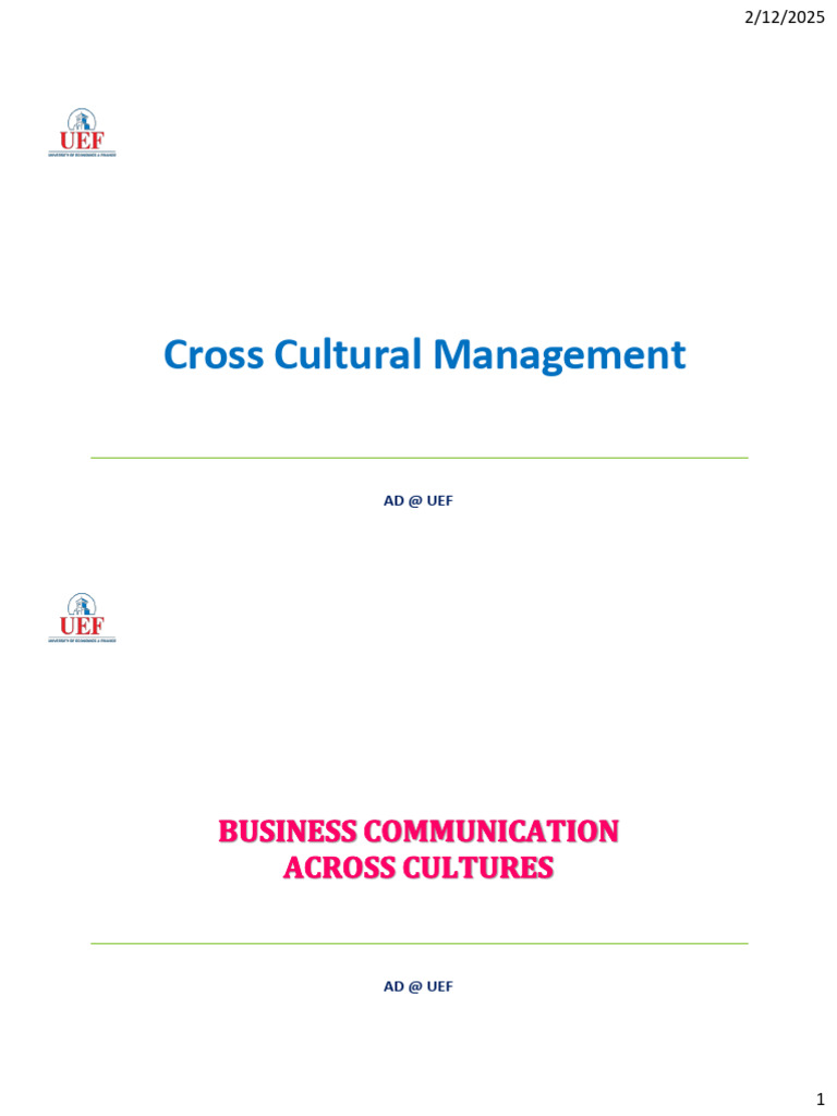 Cross Culture Management 2025 Intro Day 1 2 | PDF | Mindset | Etiquette Cross Culture Management 2025 Intro Day 1 2 | PDF | Mindset | Etiquette