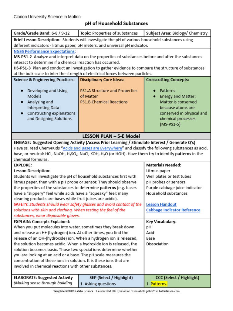 pH Investigation of Household Substances | PDF | Ph | Acid