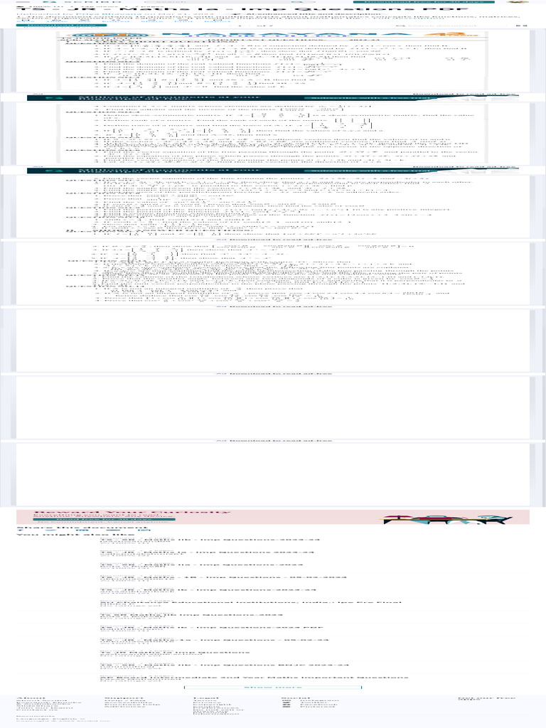 TS - JR - Maths Ia - Imp Questions PDF PDF Triangle Plane (Geometry) | PDF | Elementary ...