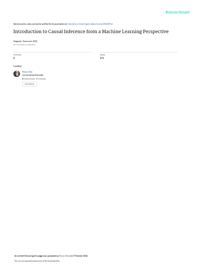 2020 - Introduction - To - Causal - Inference - From ML Perspective | PDF | Causality ...