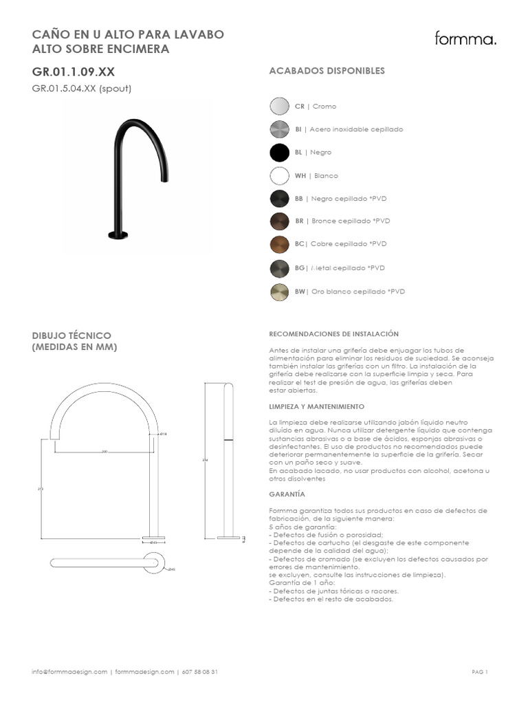 Formma GR.01.1.09 ESP | PDF | Agua | Detergente