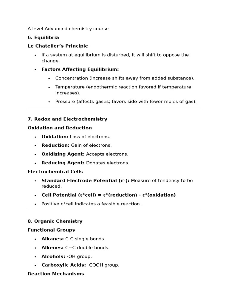 A Level Advanced Chemistry | PDF