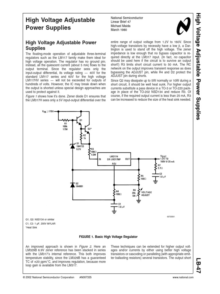 High voltage adjustable power supply - LB-47 | PDF | Power Supply ...