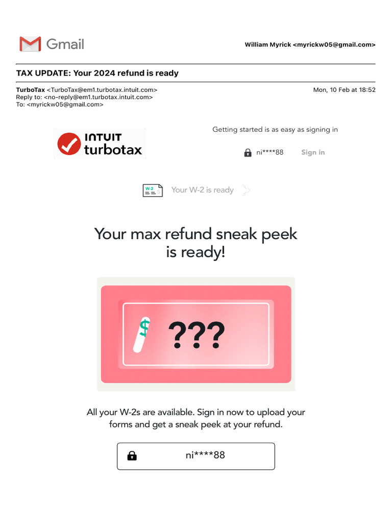 TAX UPDATE - Your 2024 Refund Is Ready | PDF