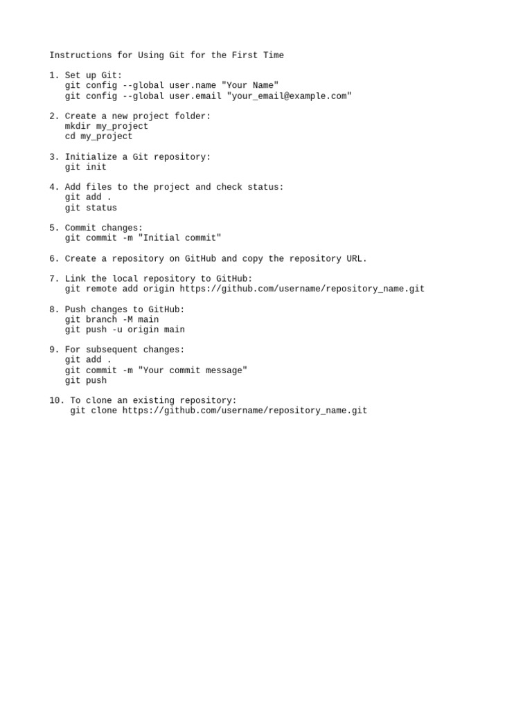 Git Activate Instructions | PDF