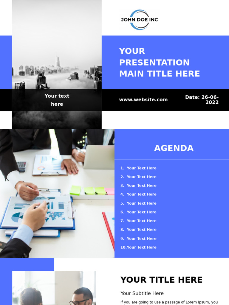 Professional Presentation Template | PDF | Writing | Publishing