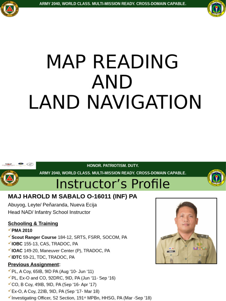 Map Reading & Land Navigation | PDF | Latitude | Longitude