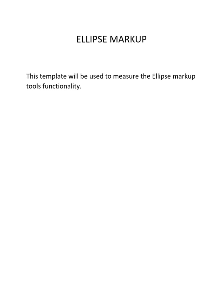 Ellipse Markup | PDF
