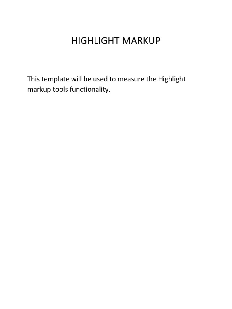 Highlight Markup | PDF