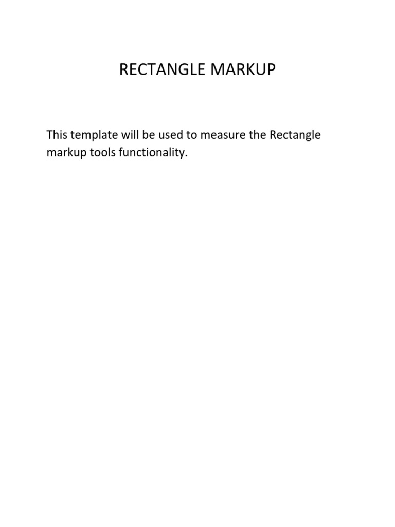 Rectangle Tools Markup Test Template | PDF