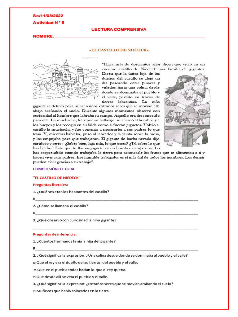 LECTURA COMPRENSIVA | PDF