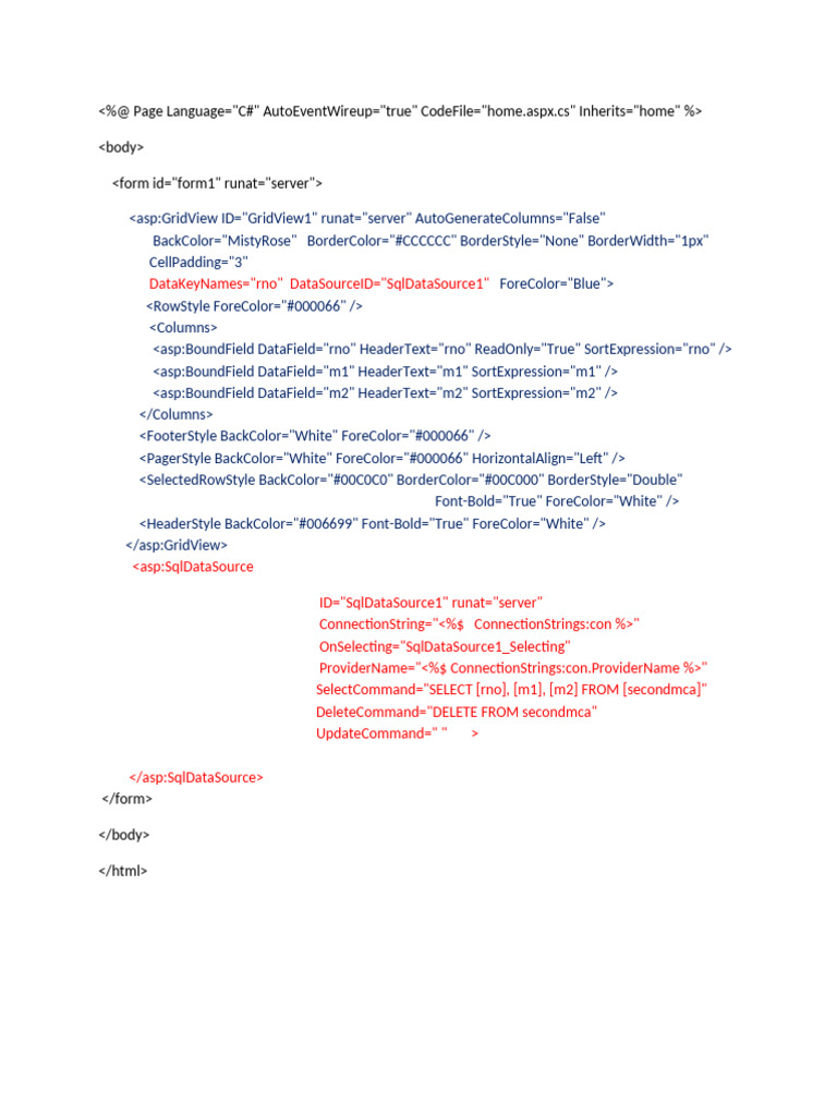 Gridview With All Styles | PDF
