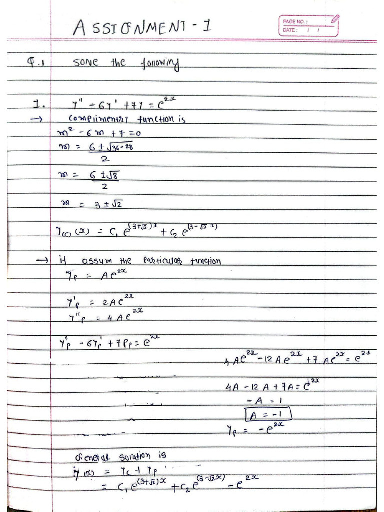 Math Assignment | PDF