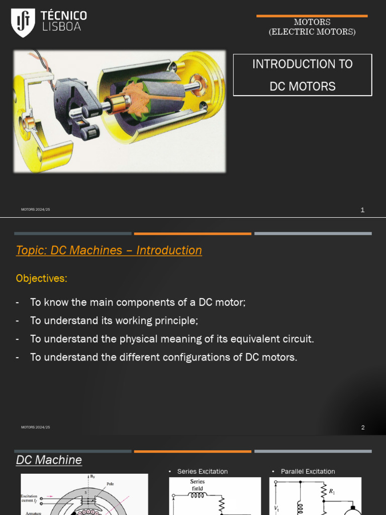 T4-Electric Motors DC Machines Intro | PDF | Electric Motor | Electrical Components