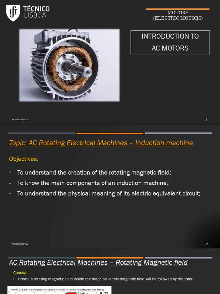 T2-Electric Motors AC Motors and Induction Machines Intro | PDF | Electric Motor | Electric Power